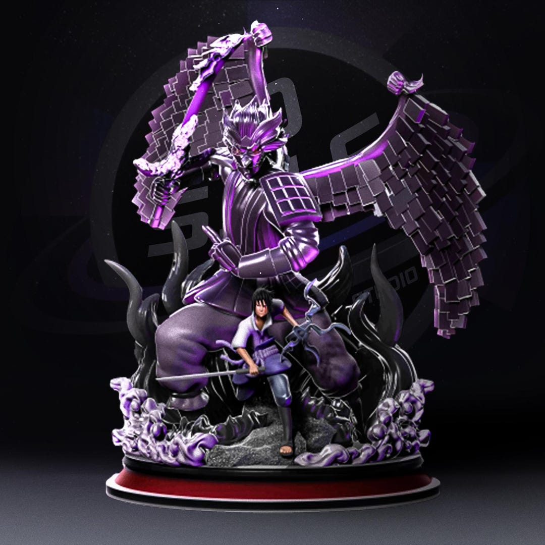 Sasuke Susanoo Fanart 3D Stl Print File | Anime Uchiha Statue | Perfect ...