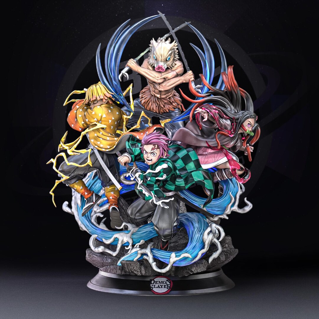 Tanjiro & Team – Demon Slayer 3D STL Print File | Element FX Battle ...