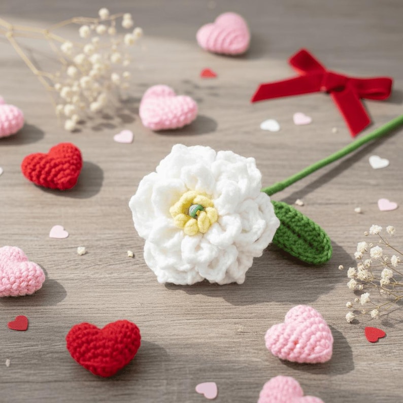 Crochet Gardenia Pattern - Realistic Crochet Flower, DIY Wedding ...