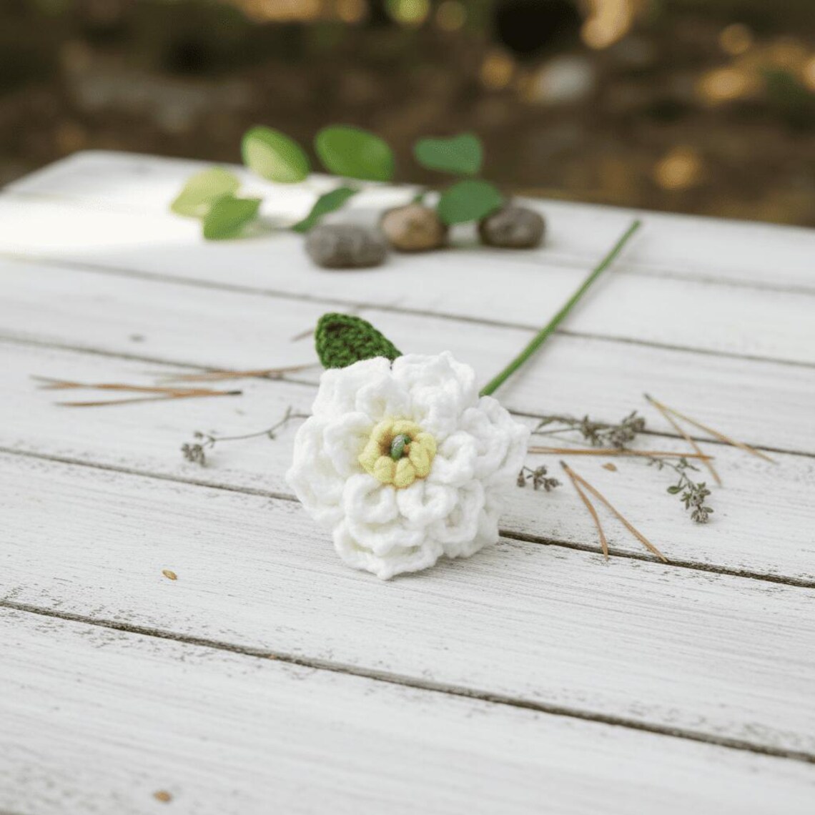 Crochet Gardenia Pattern - Realistic Crochet Flower, DIY Wedding ...