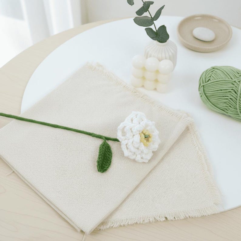 Crochet Gardenia Pattern - Realistic Crochet Flower, DIY Wedding ...