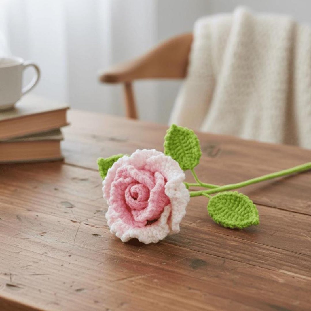 Elegant Crochet Roselle Rose Pattern - Amigurumi Flower Home Decor ...