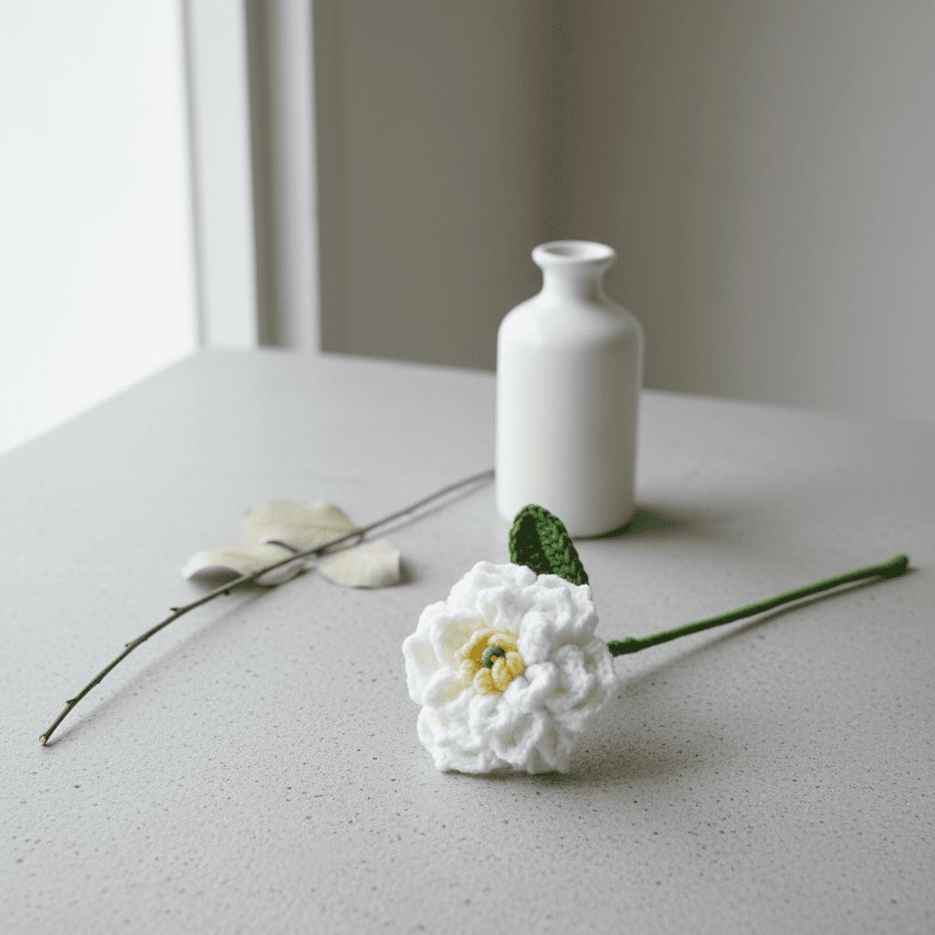 Crochet Gardenia Pattern - Realistic Crochet Flower, DIY Wedding ...
