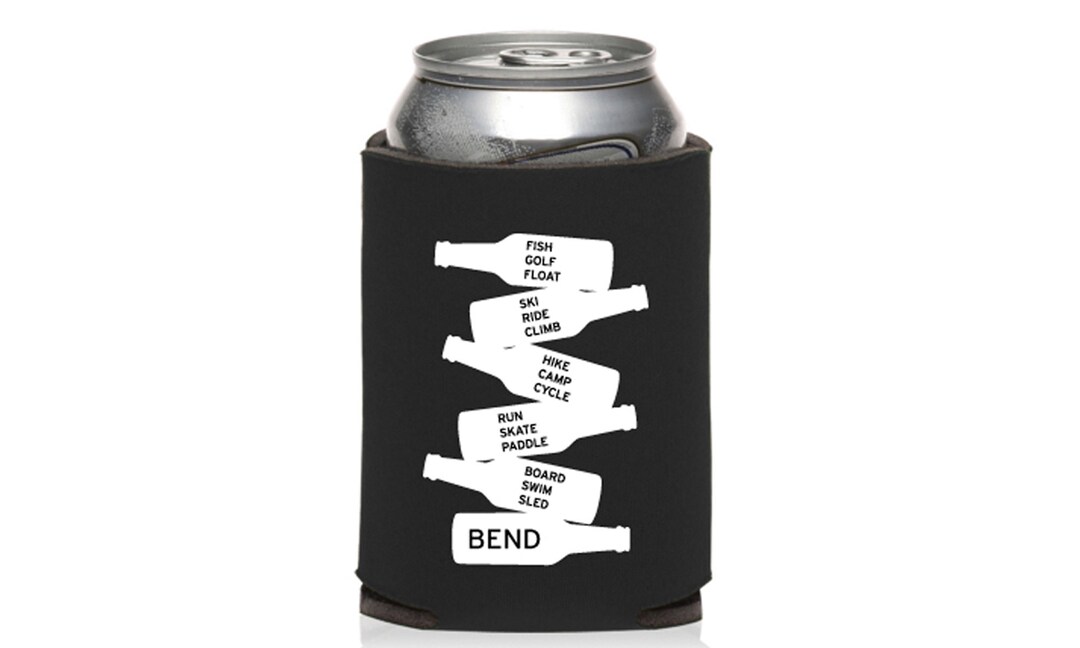 Bend Oregon Beer Bottle Stack Activities Beer Can Cooler Wedding Favor ...