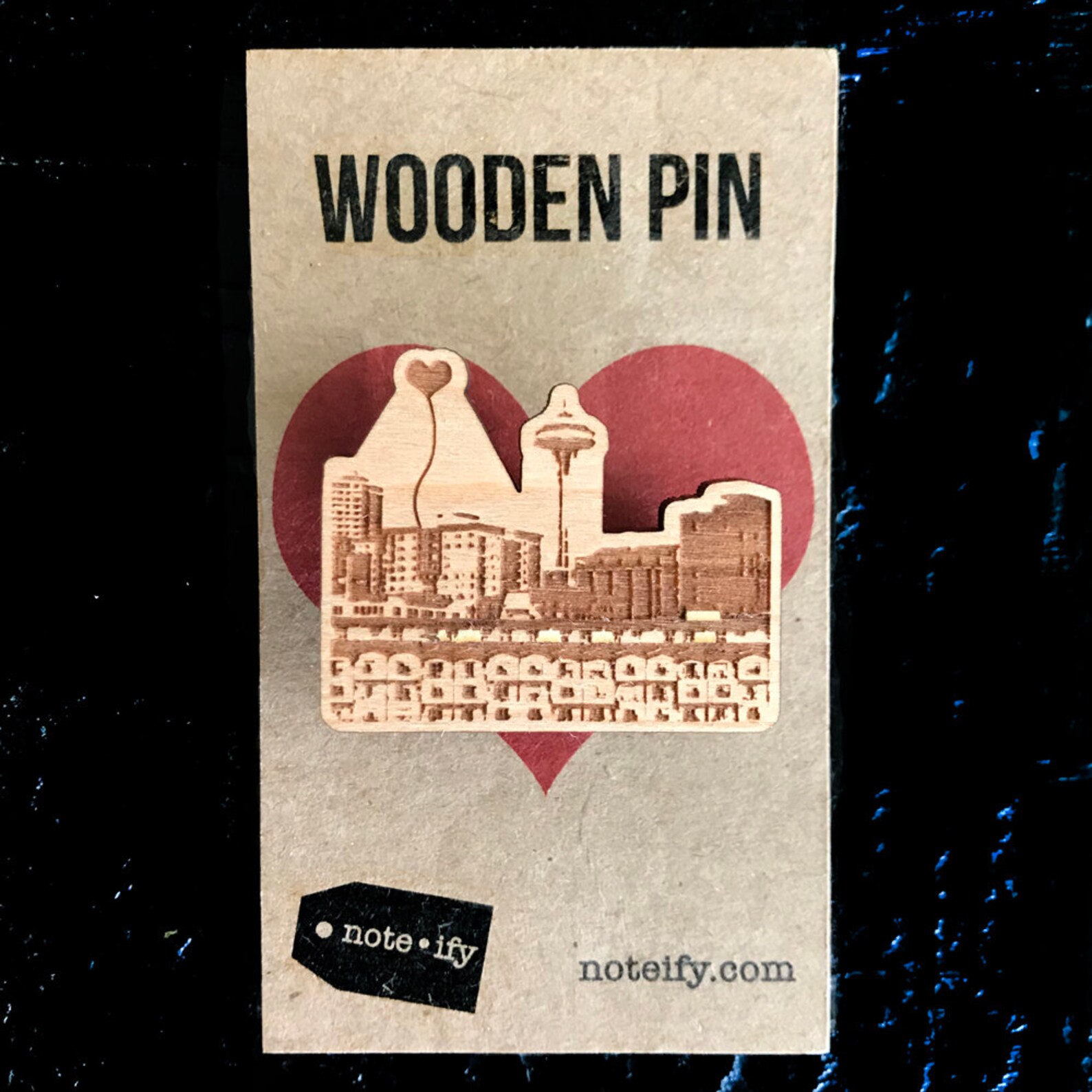 Seattle Space Needle Wooden Pin | Etsy