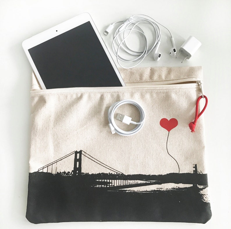 San Francisco California Golden Gate Bridge Canvas Zipper | Etsy