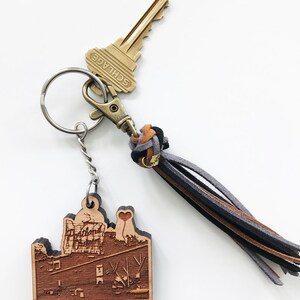 Portland Oregon White Stag Sign Wooden Key Chain - Etsy