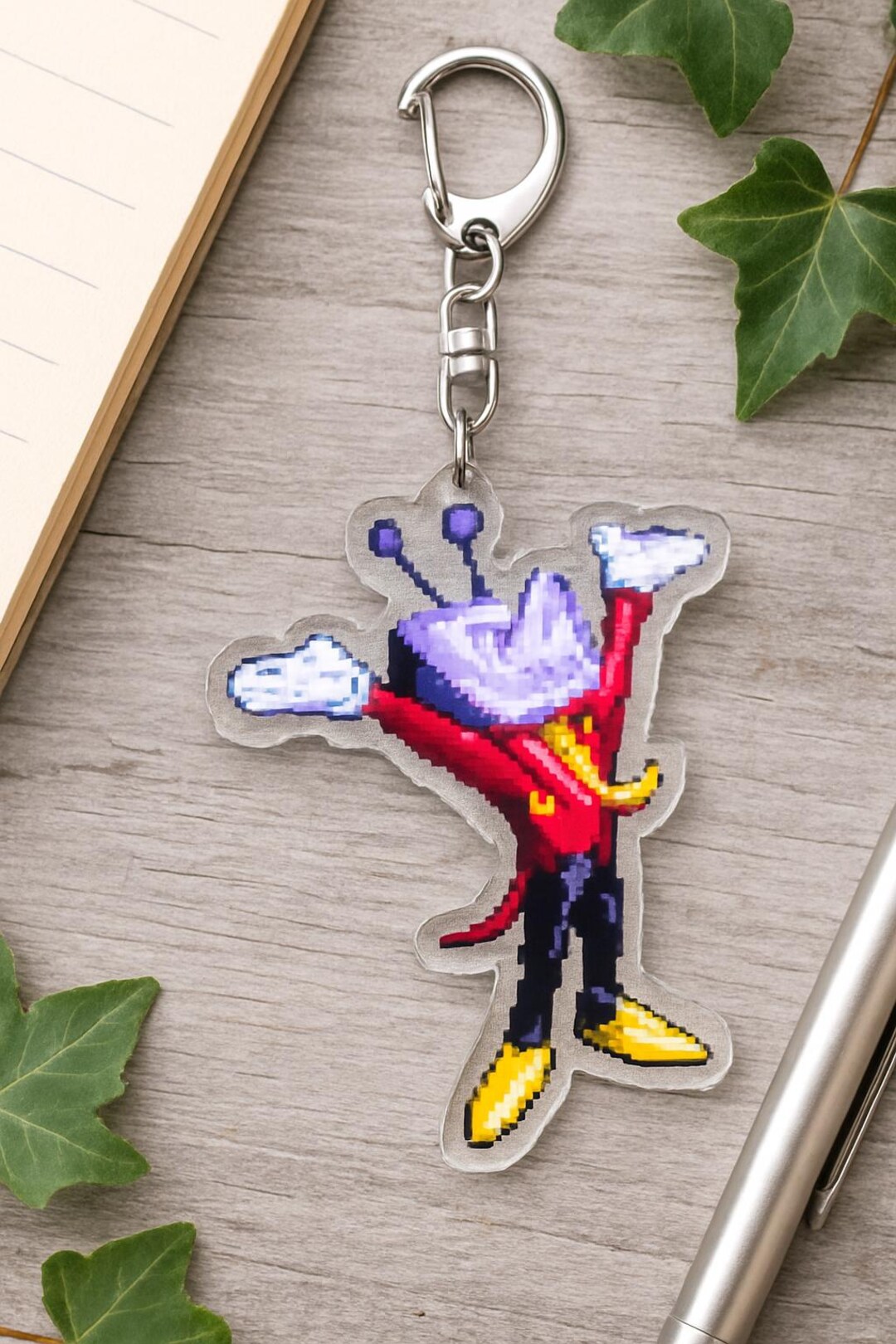 Deltarune Tenna Keychain - Epoxy Acrylic Charm 6cm - Etsy
