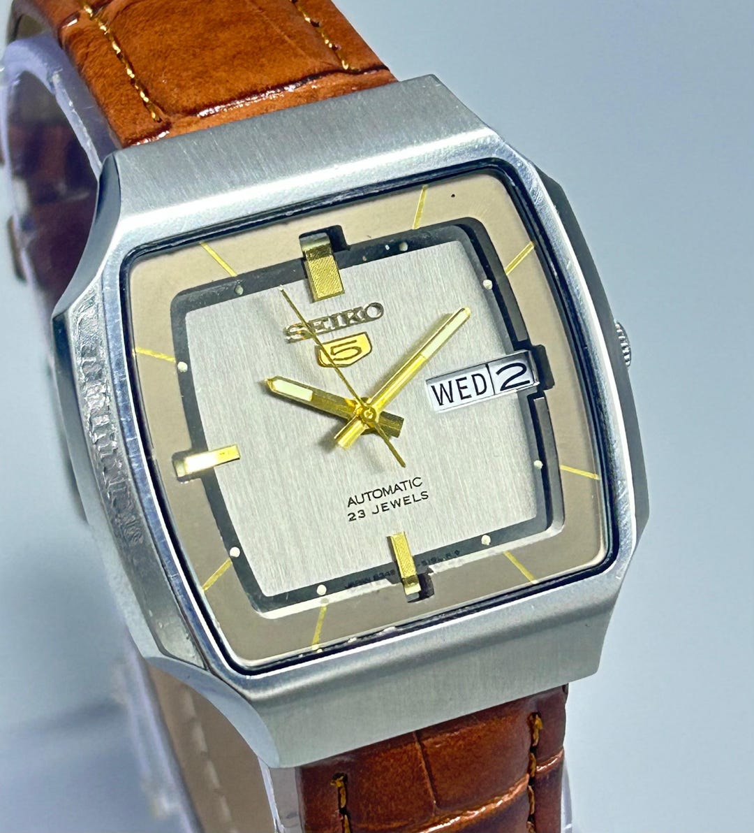 Rare Vintage Seiko 5 Automatic 23 Jewels Day Date Movement No.6349a ...