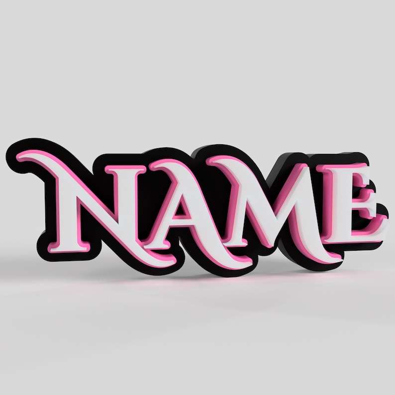 3D Printed Custom Name Sign: Modern Office, Desk Decor - Etsy
