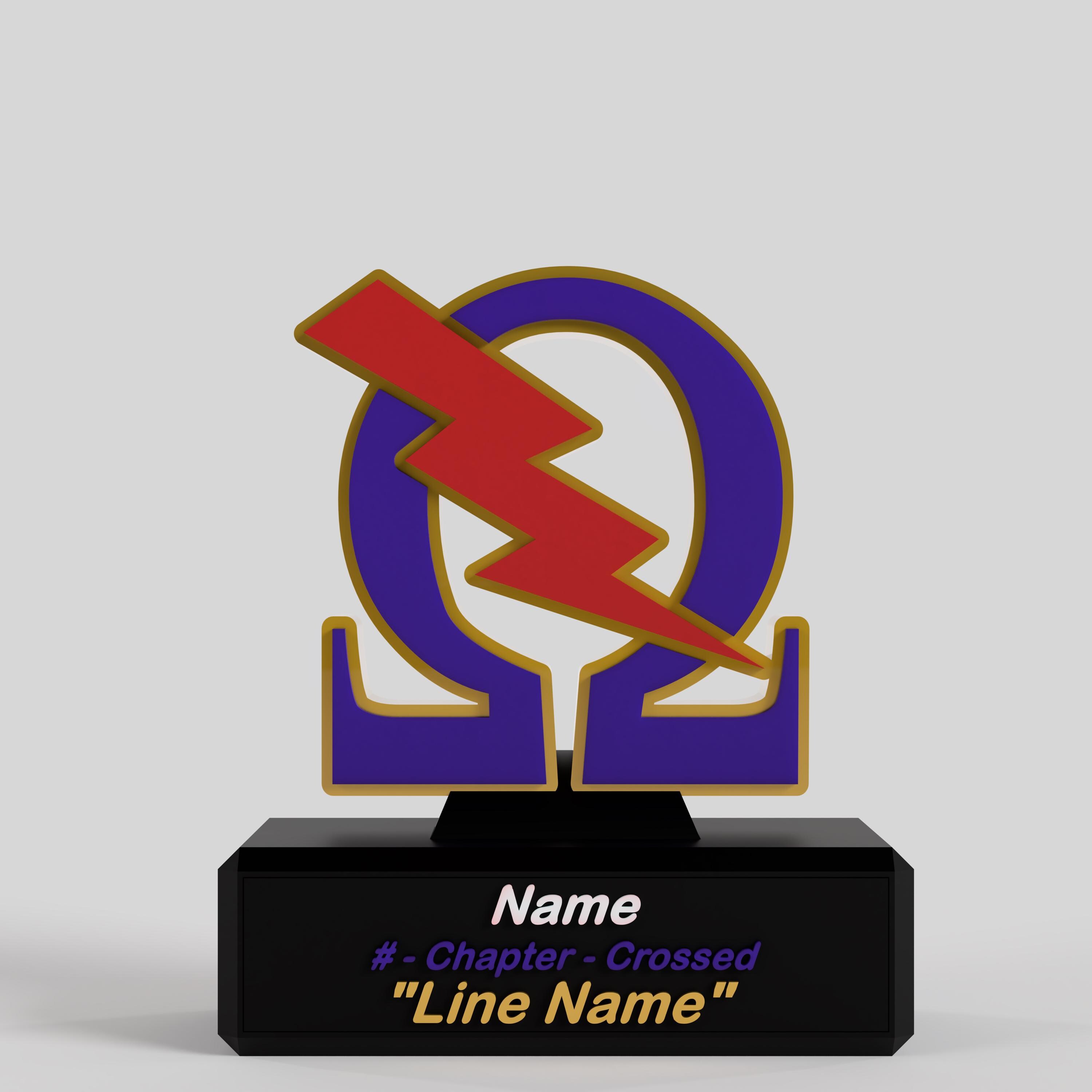 Omega Psi Phi Fraternity Statue: 3D Printed Greek Decor, Customizable ...