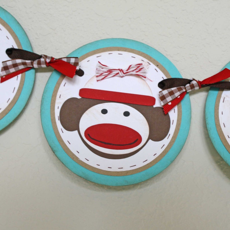 Sock Monkey Banner / High Chair banner / I am One banner / | Etsy