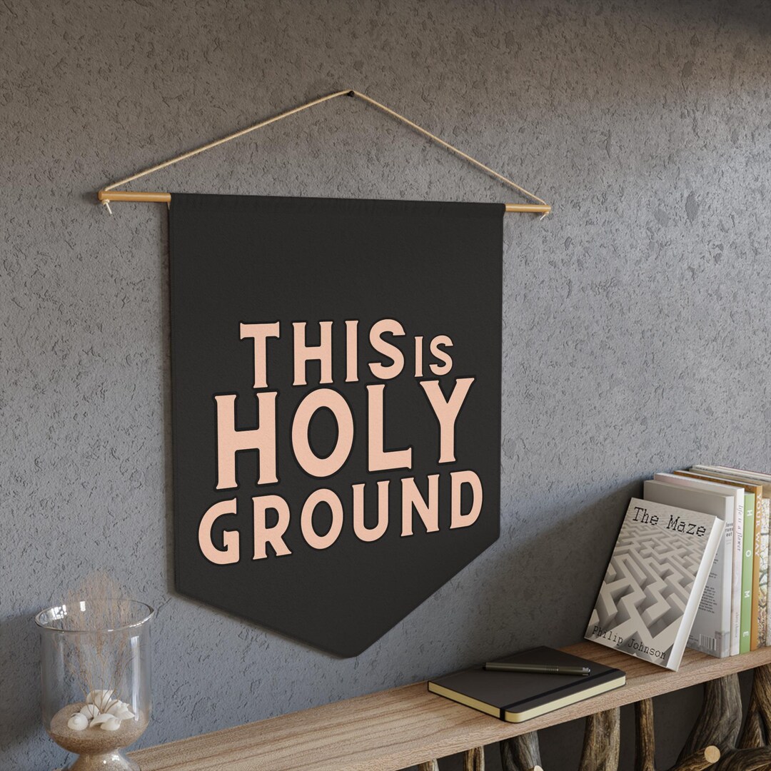 This is Holy Ground Pennant Banner Christian Wall Decor for Youth Room ...