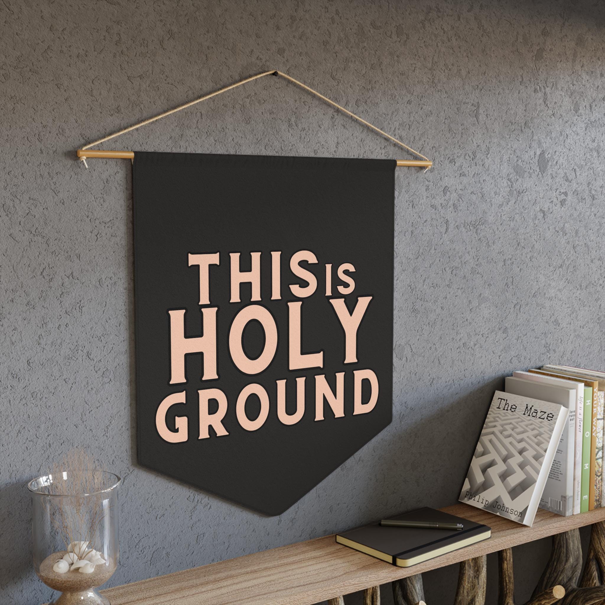 This is Holy Ground Pennant Banner Christian Wall Decor for Youth Room ...