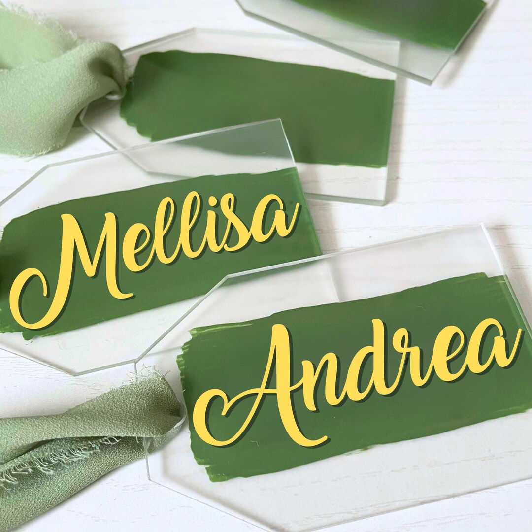 Christmas Name Tag – Personalized Acrylic Stocking Tag With Ribbon ...