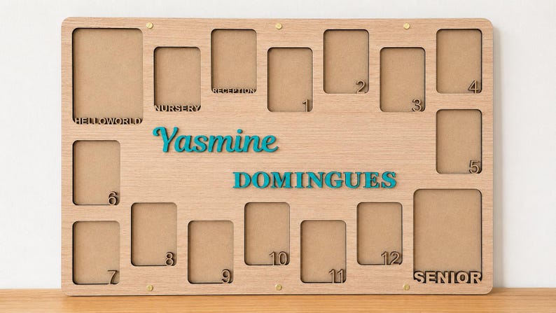 Personalised School Years Photo Frame, Nursery to Senior Keepsake ...
