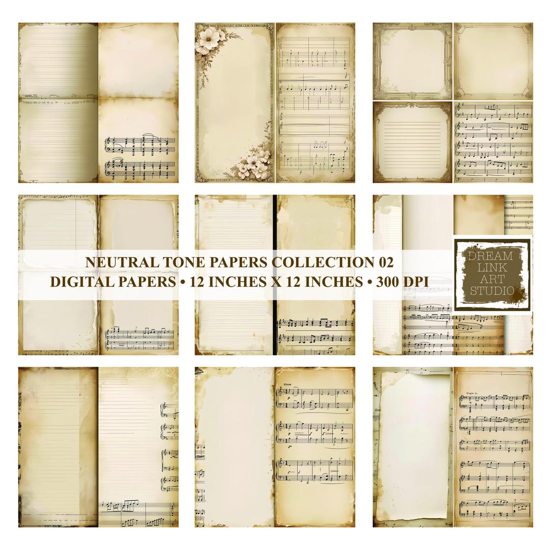Neutral Tone Paper: DLAS Collection 02, Scrapbooking & Journaling ...