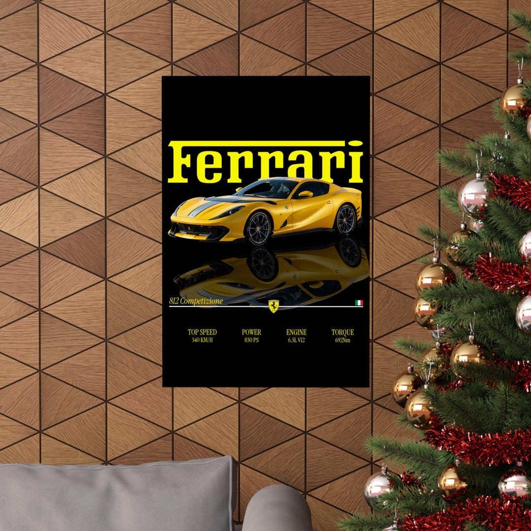 Ferrari Vertical Posters Matte Car Wall Art Set of 5 Printable Gift for ...
