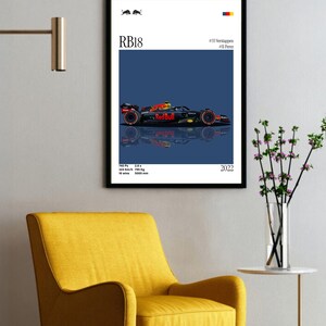 Red Bull RB18 Poster – 2022 Formula 1 Car, Digital Download, Motorsport ...