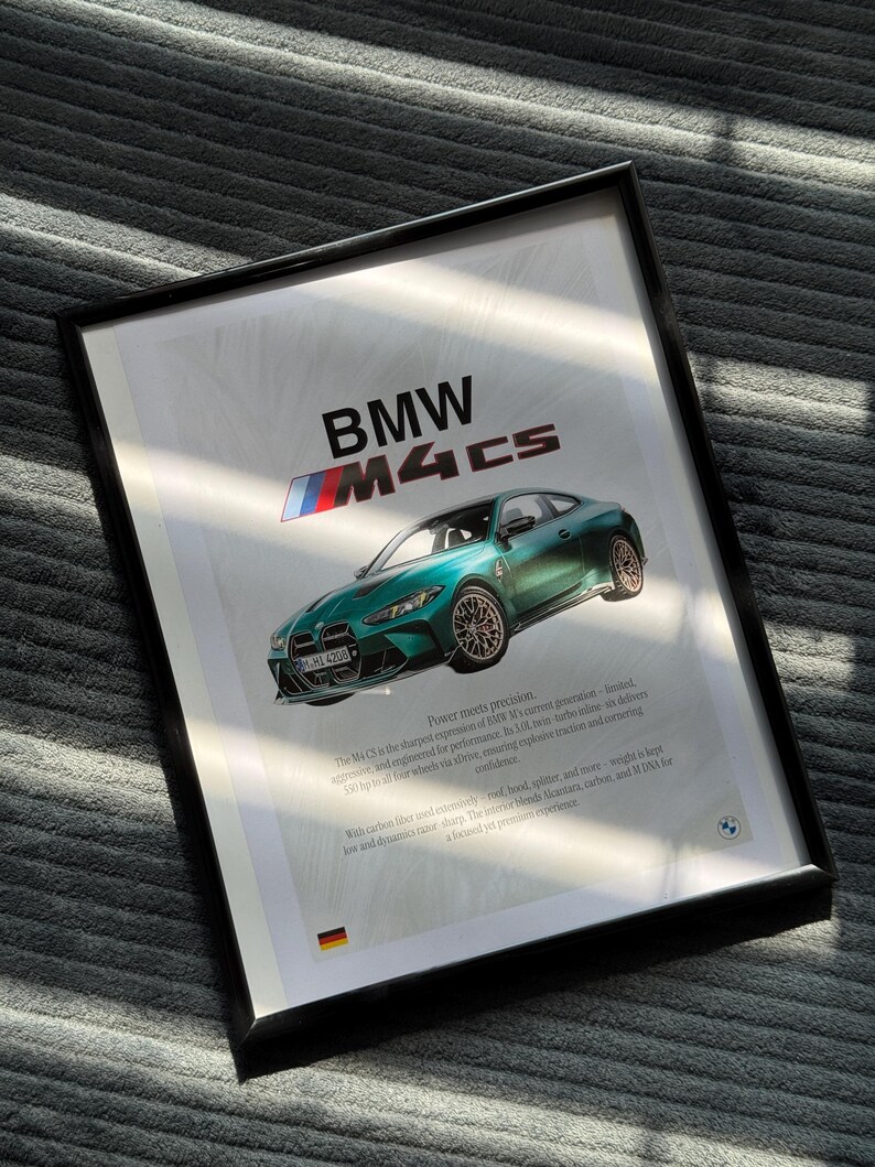 BMW CS Series Poster Set: M2, M3, M4 - Digital Download - Etsy