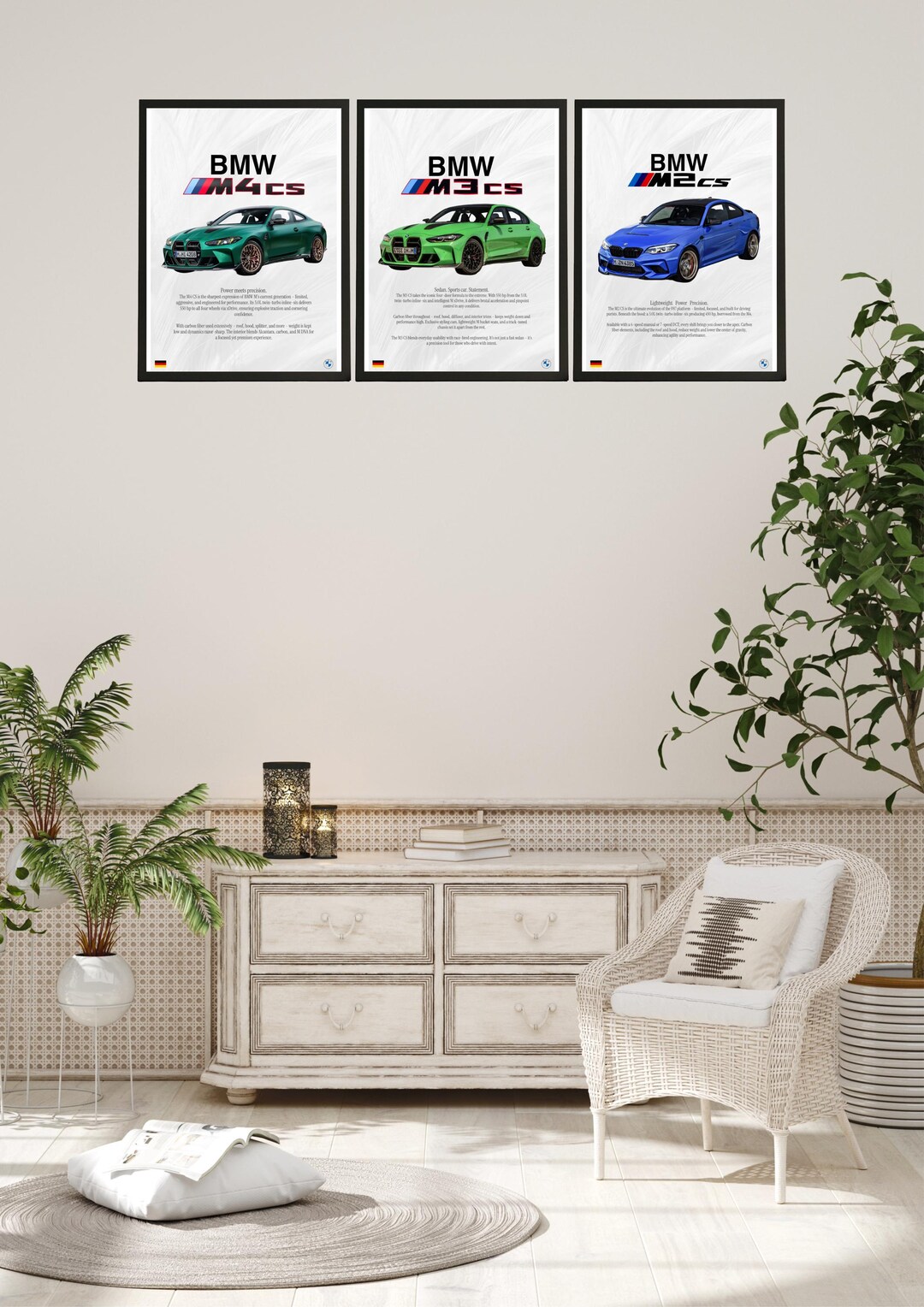 BMW CS Series Poster Set: M2, M3, M4 - Digital Download - Etsy