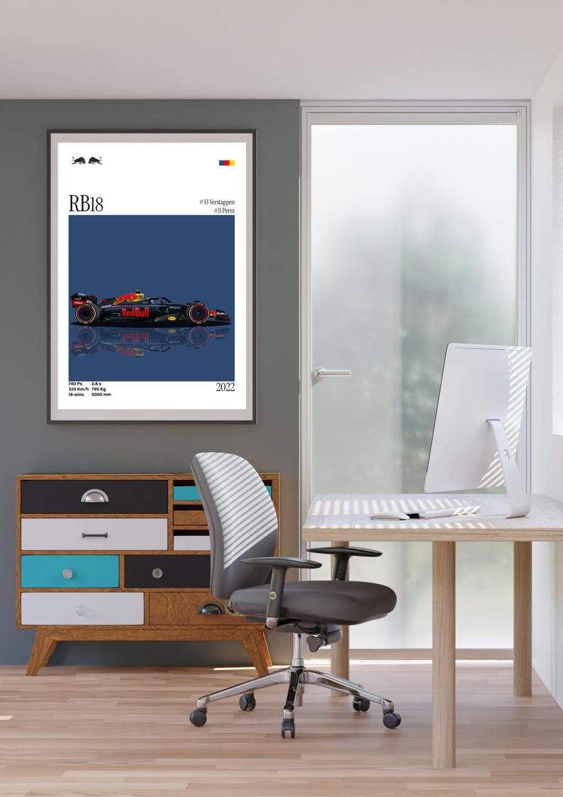 Red Bull RB18 Poster – 2022 Formula 1 Car, Digital Download, Motorsport ...