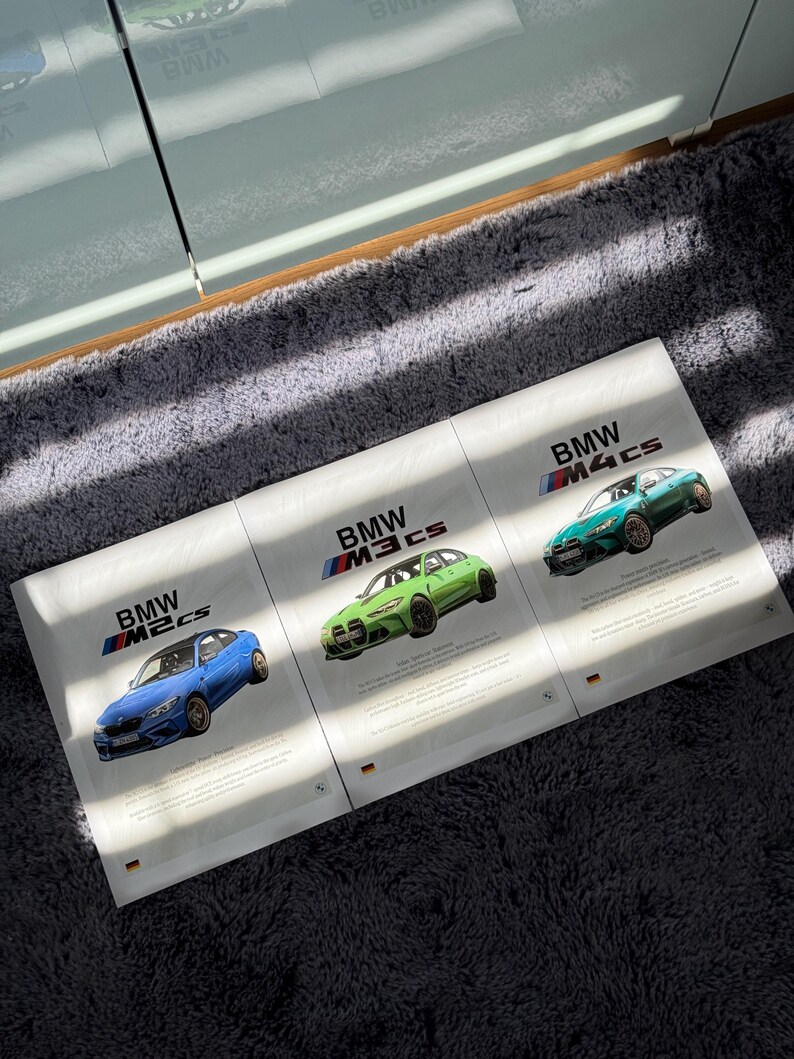 BMW CS Series Poster Set: M2, M3, M4 - Digital Download - Etsy
