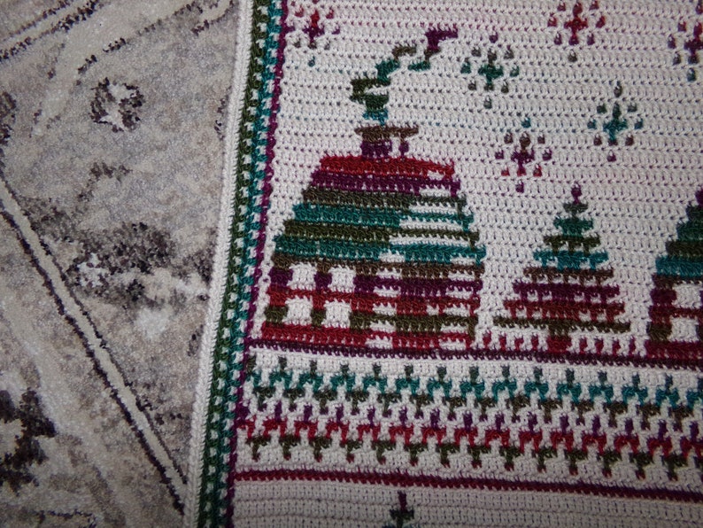 SHOLACH Into the WOODS Handmade Mosaic Crochet Blanket Multi Colored ...