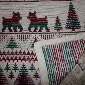 SHOLACH Into the WOODS Handmade Mosaic Crochet Blanket Multi Colored ...