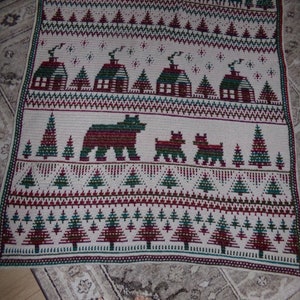 SHOLACH Into the WOODS Handmade Mosaic Crochet Blanket Multi Colored ...