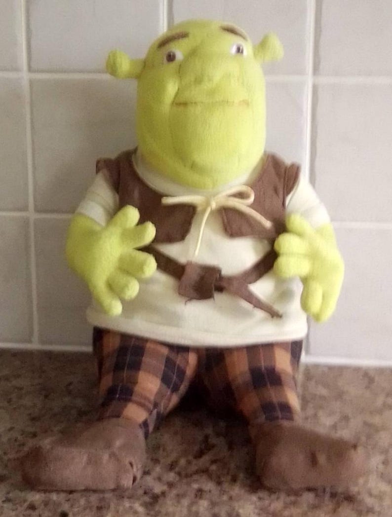 Vintage Collectable Shrek Soft Toy - Etsy