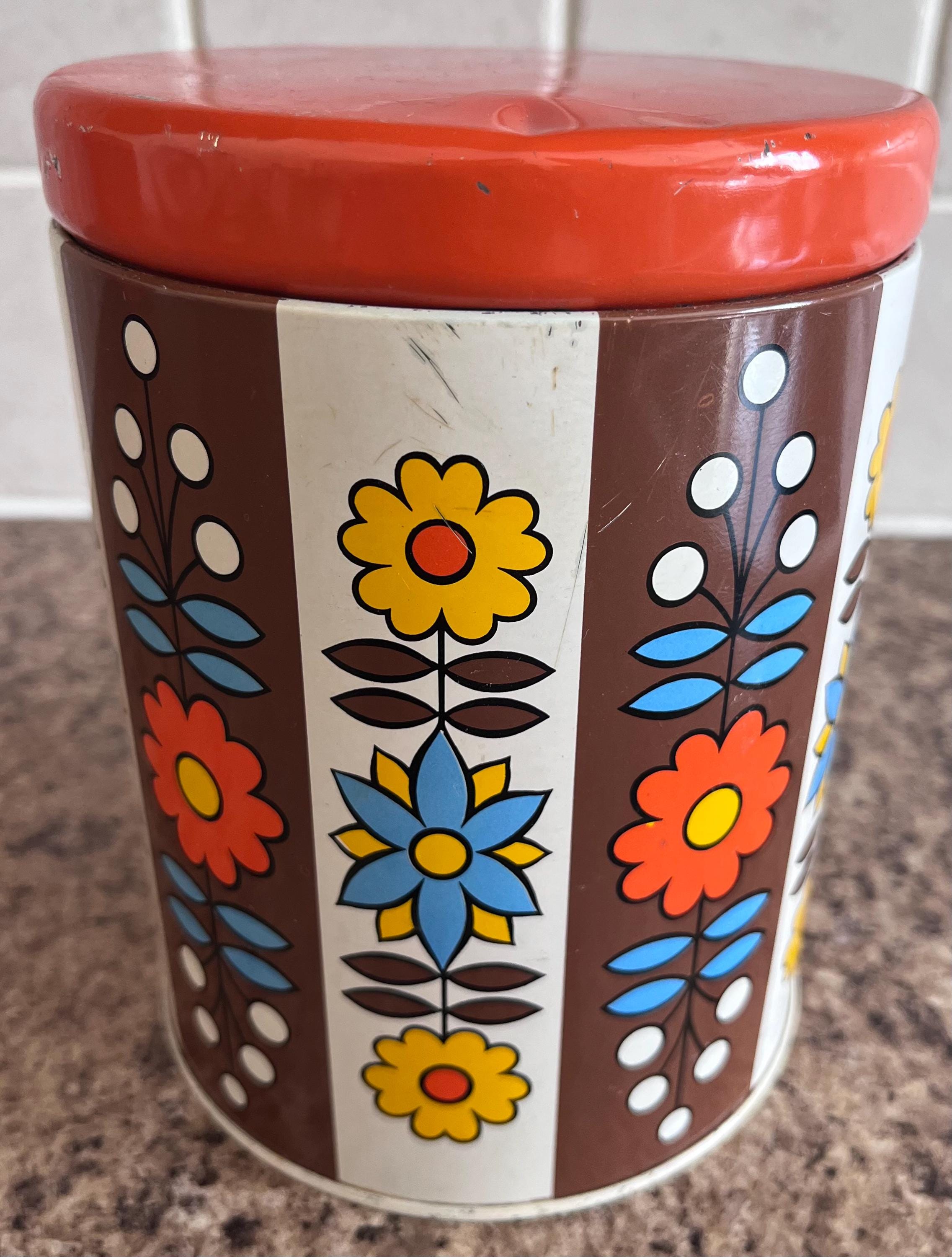 Vintage 'flower Power' Tin - Etsy