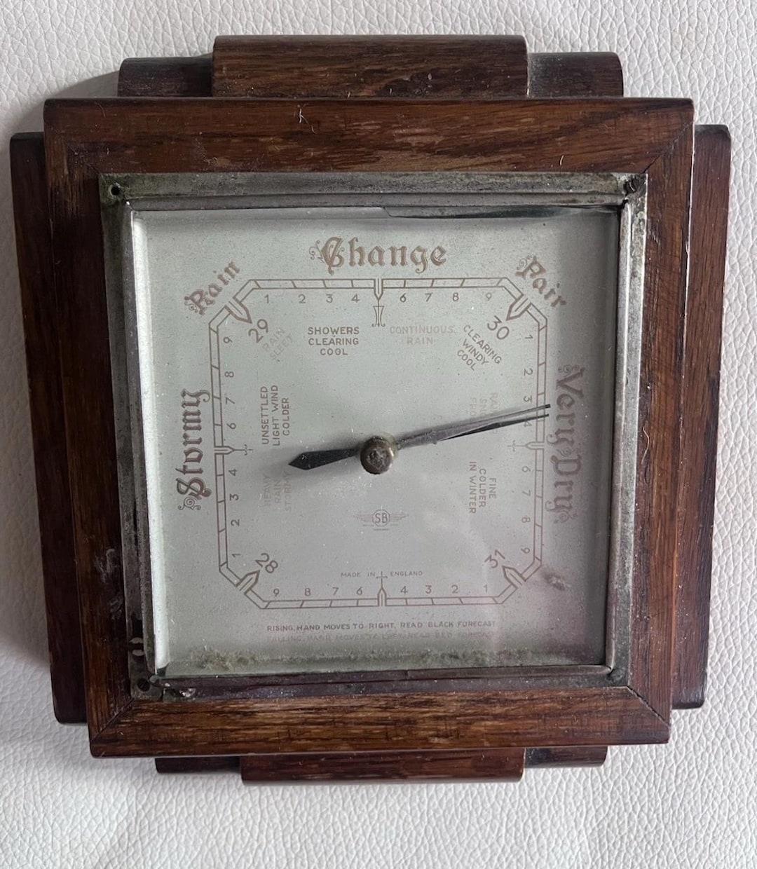 Vintage Square Barometer by SB - Etsy