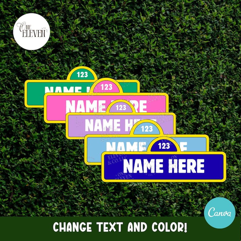 Editable Sign Canva Template • Custom Name Sign • Kids Party Decor ...
