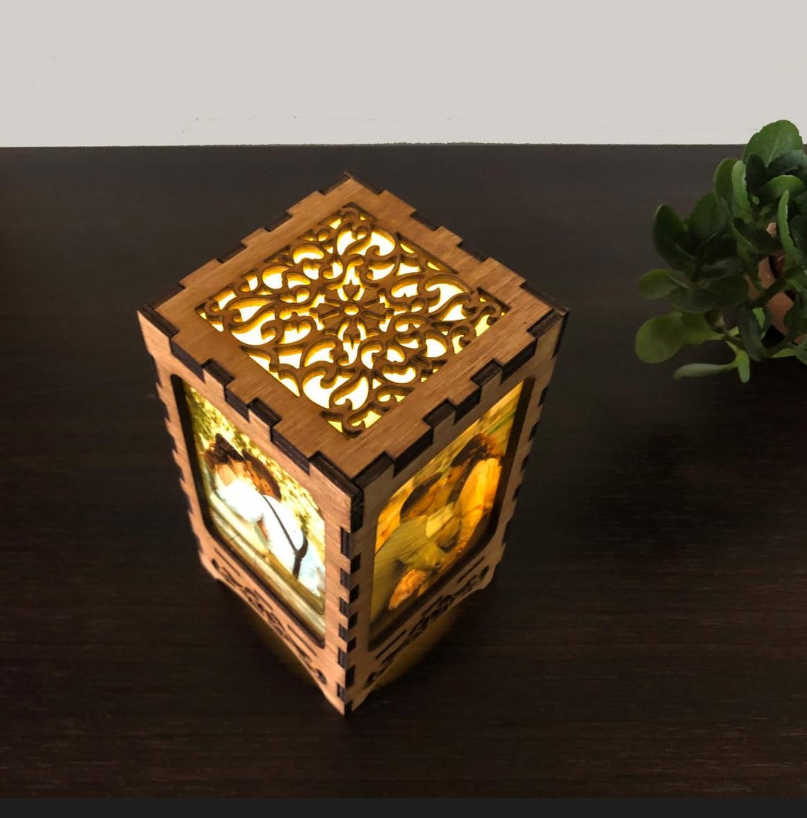 Personalized Photo Light Box Lantern, Custom Memorial Gift - Etsy