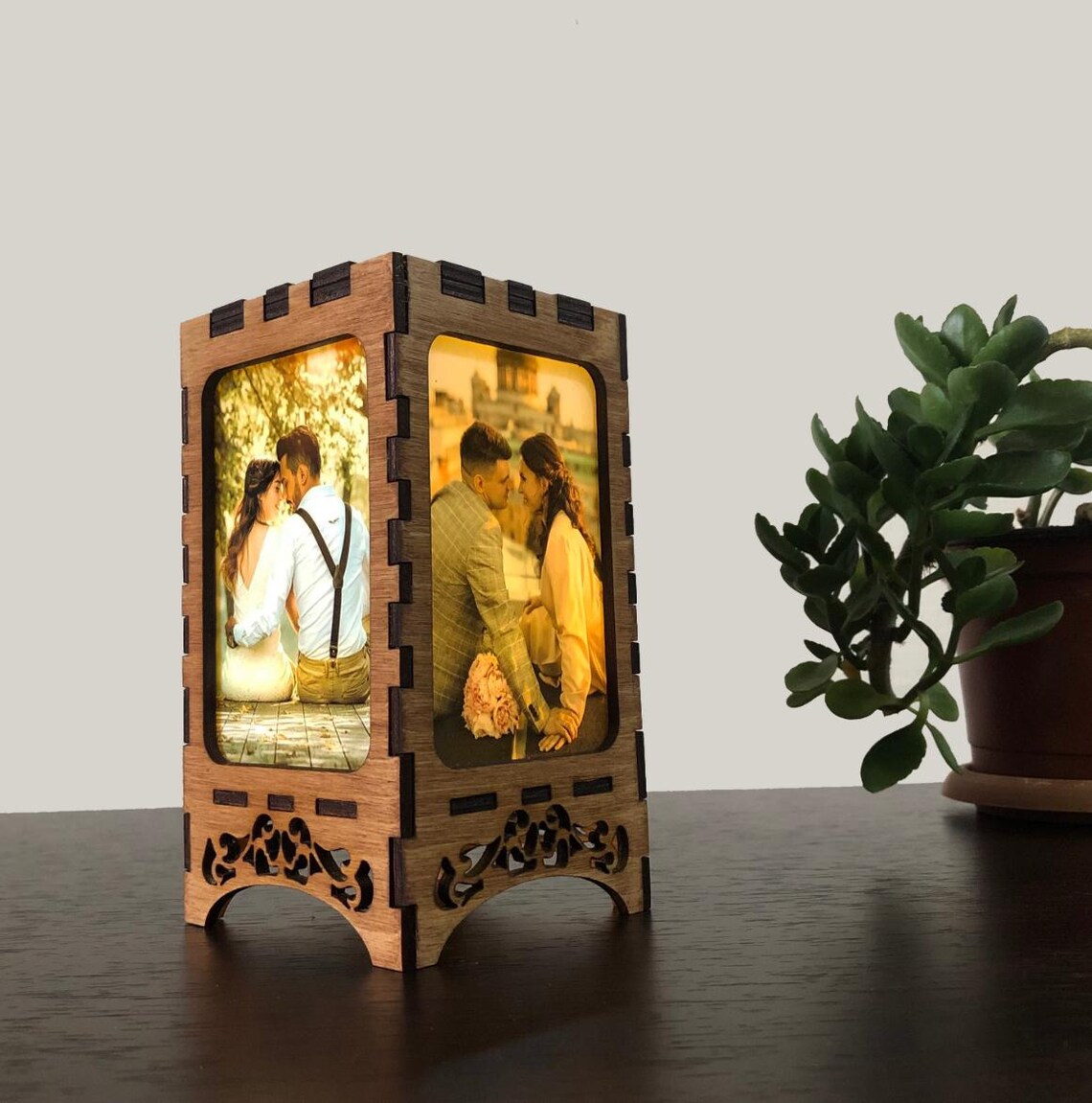 Personalized Photo Light Box Lantern, Custom Memorial Gift - Etsy