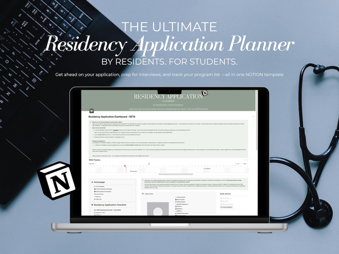 The Ultimate Residency Application Planner - Etsy