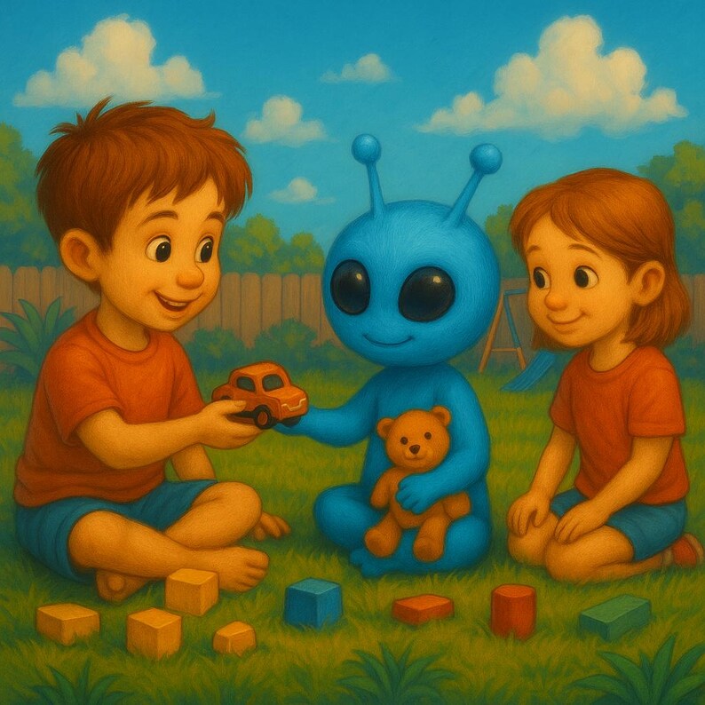 Kids Book Pdf, Printable Children's Book, Bedtime Story, Alien Story ...
