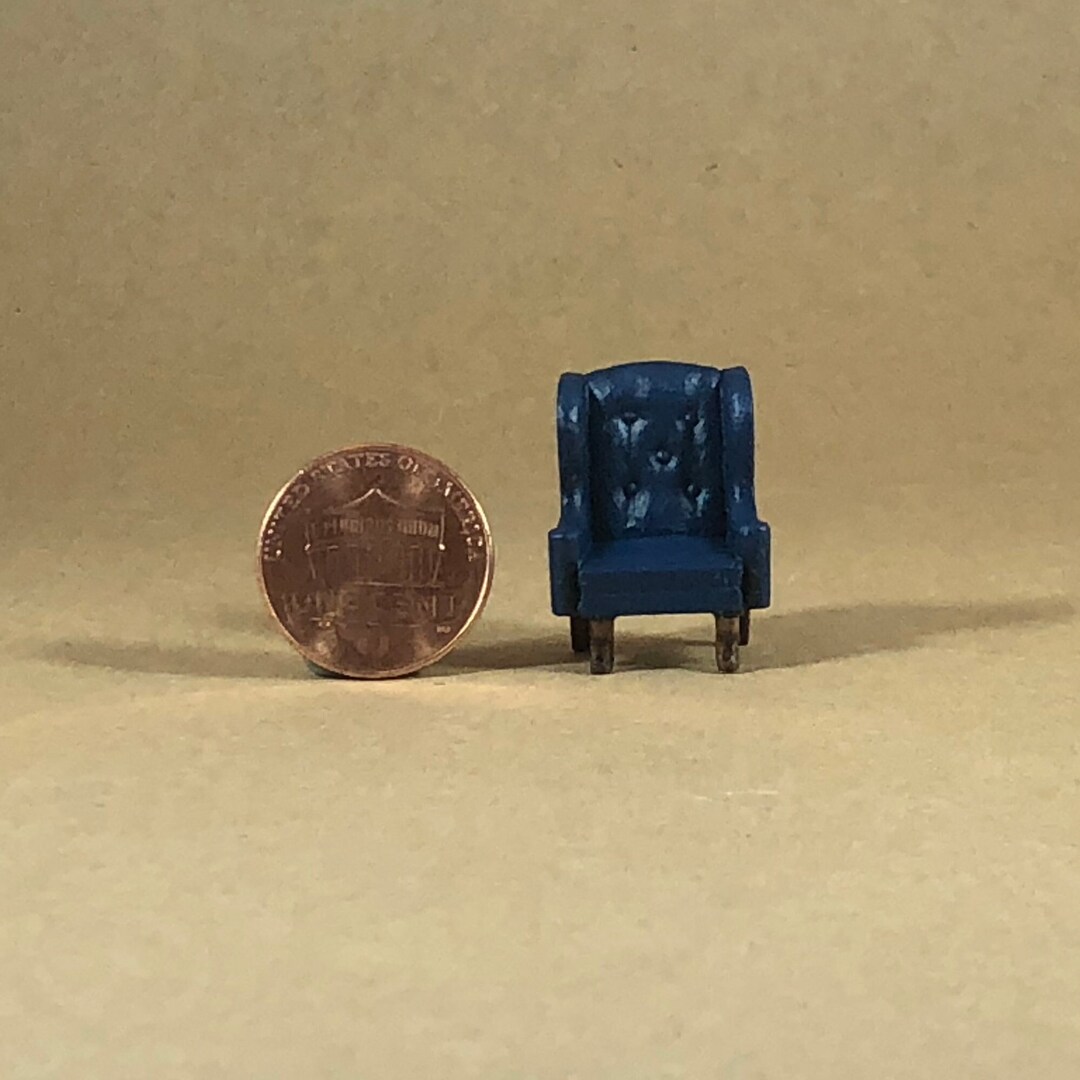 Wingback Chair Quarter Inch Scale Dollhouse Furniture - Etsy