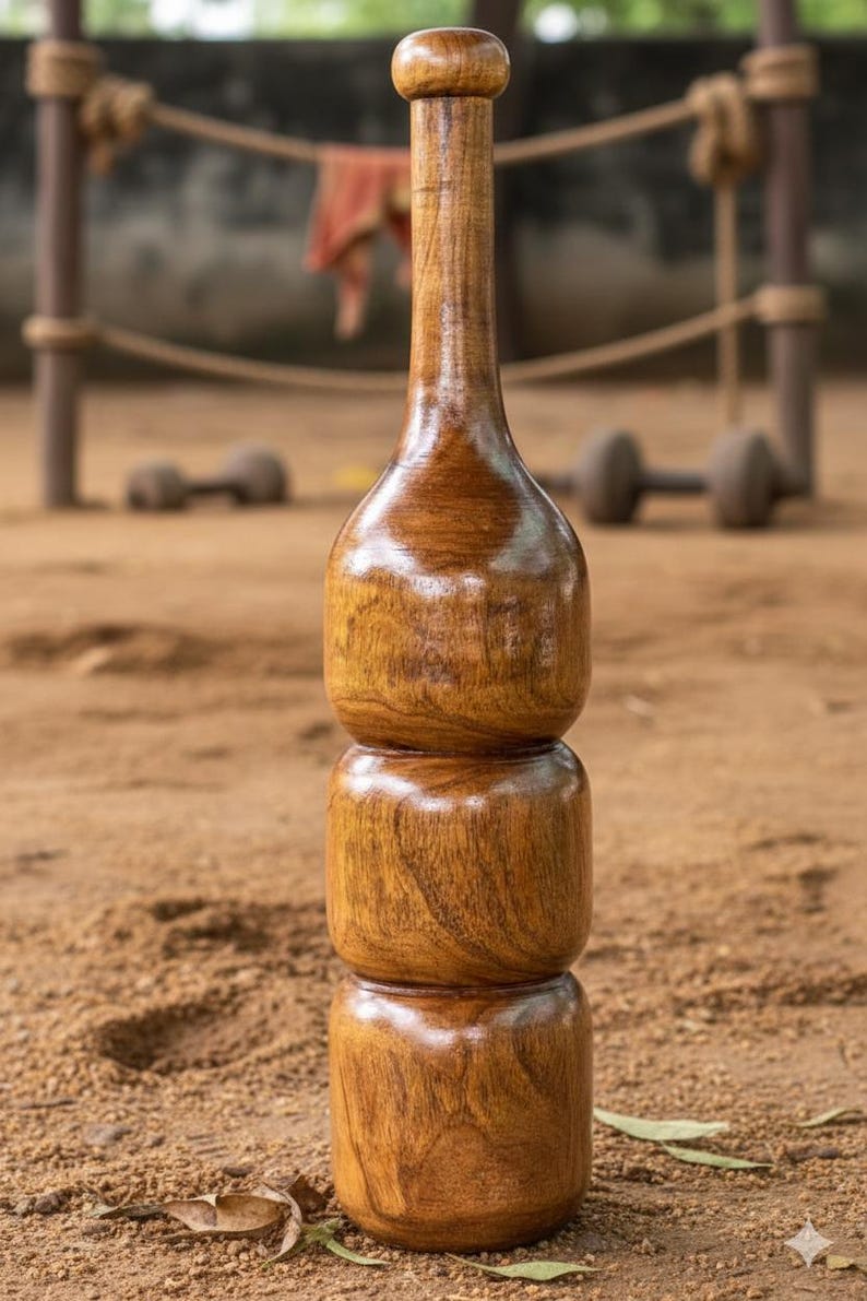 Wooden Gada Mugdar | Traditional Indian Akhada Exercise Club | Desi ...