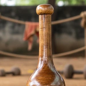 Wooden Gada Mugdar | Traditional Indian Akhada Exercise Club | Desi ...