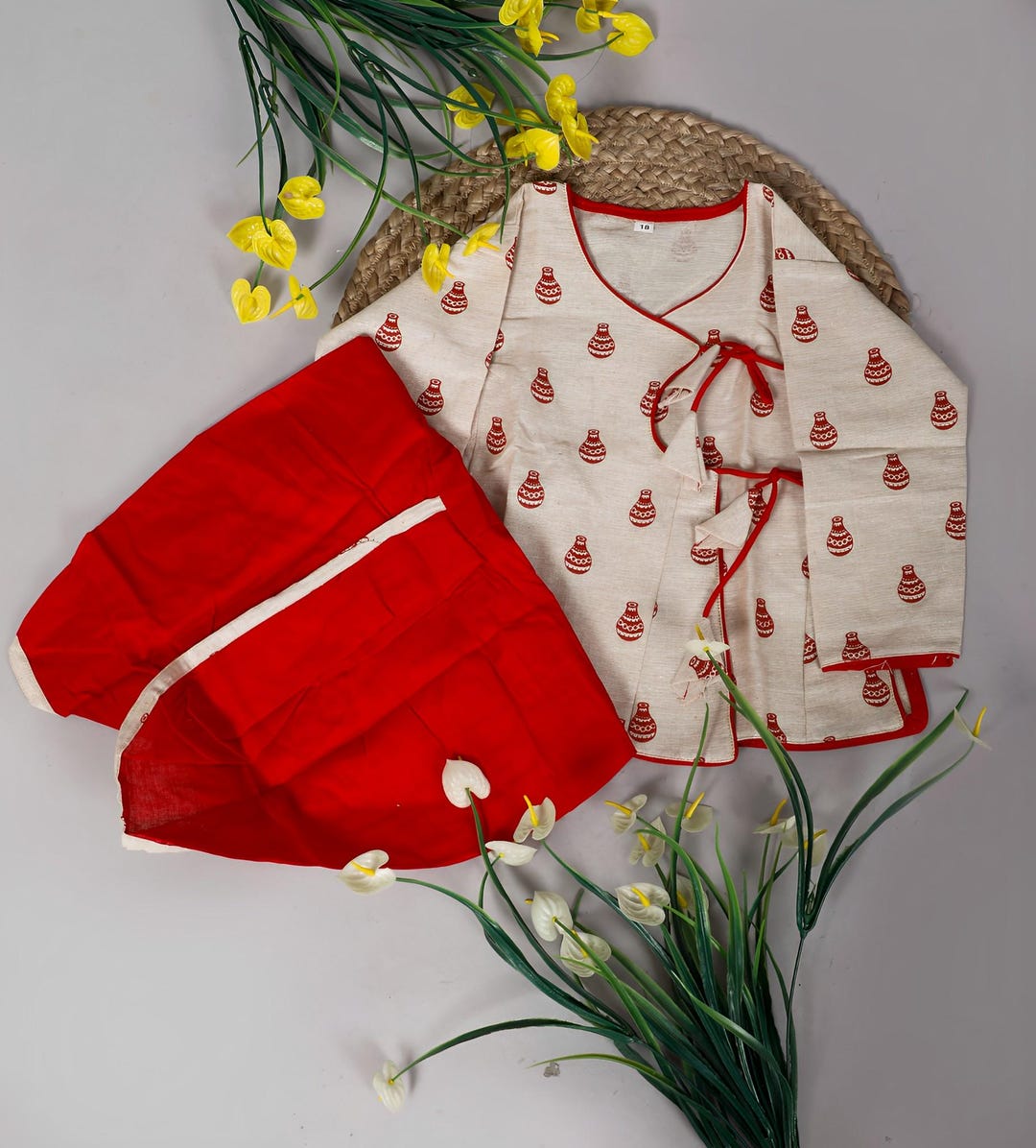 Boys Matka Print Dhoti Kurta Set: Cambric Cotton Festive Wear Kids - Etsy