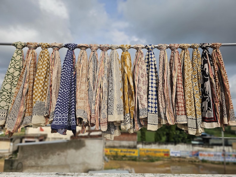 Wholesale Lot Bagru Print Cotton Beach Sarong Indian Hand Block Print ...