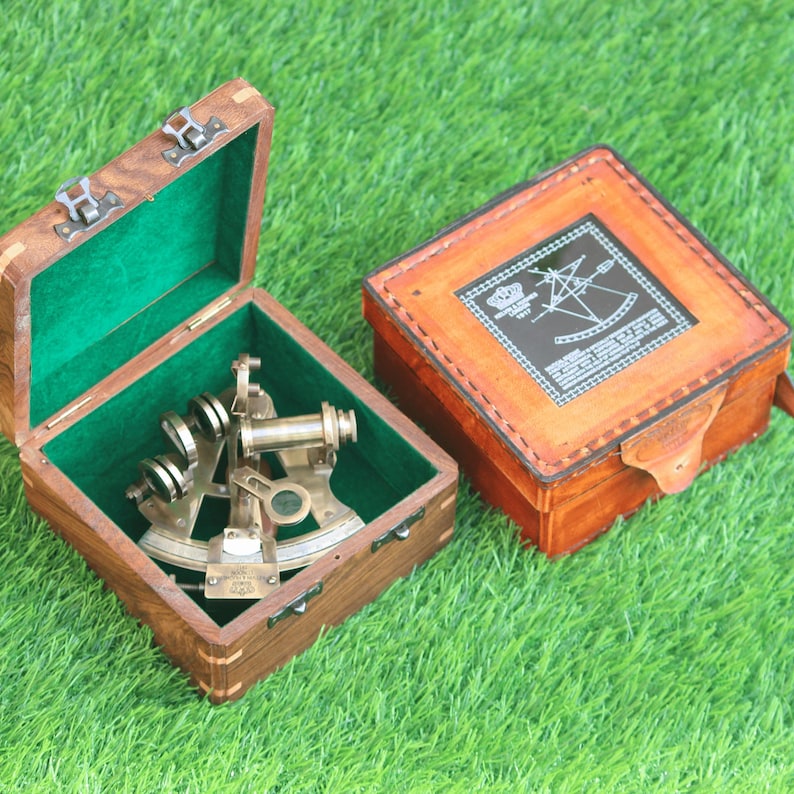 Sextant Engraved Personalized Nautical Sextant - Brass Solid Working ...