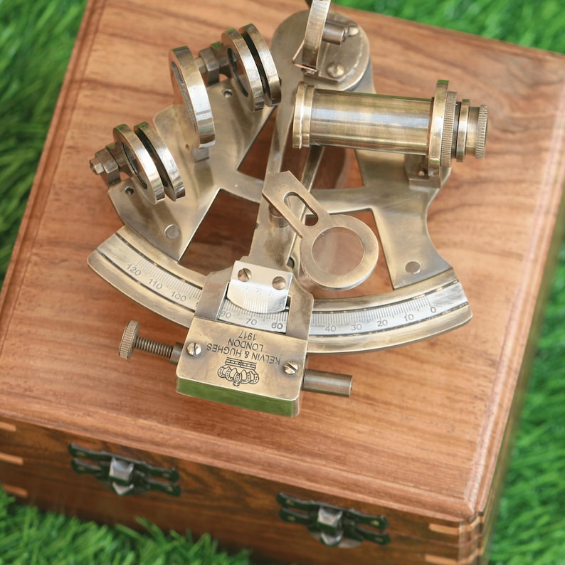 Sextant Engraved Personalized Nautical Sextant - Brass Solid Working ...