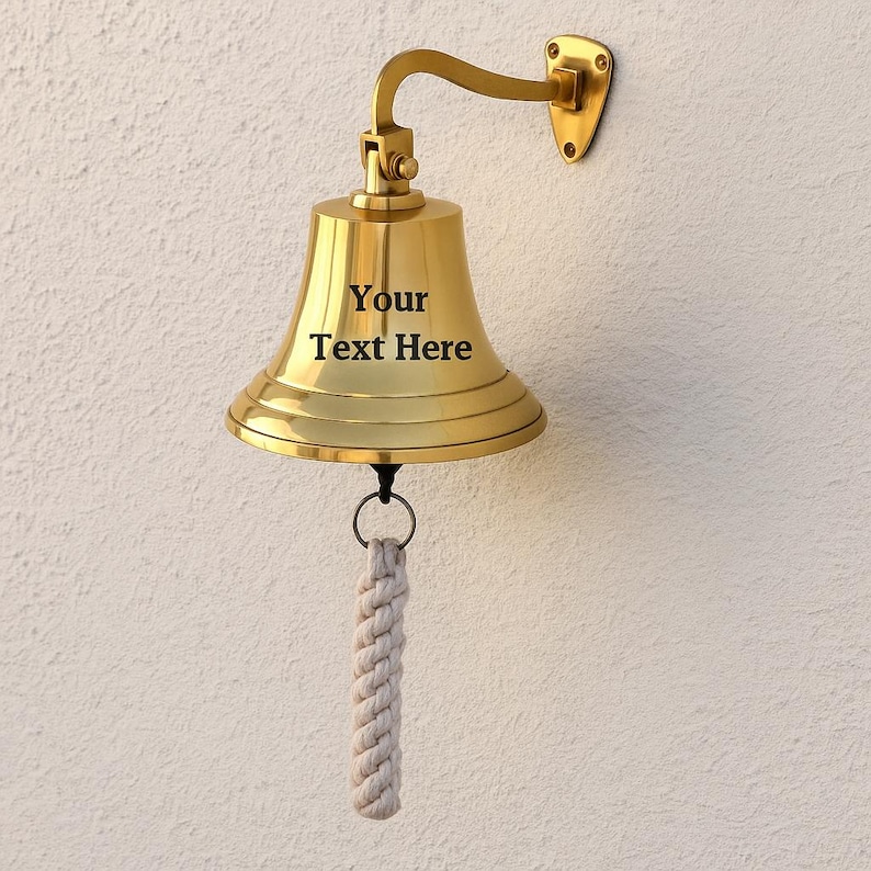 Personalized Brass Bell, Engraved Nautical Decor, Ship Bell - Etsy