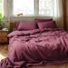 Handmade Plum Linen Duvet Cover Set | Soft Washed Linen Bedding With ...