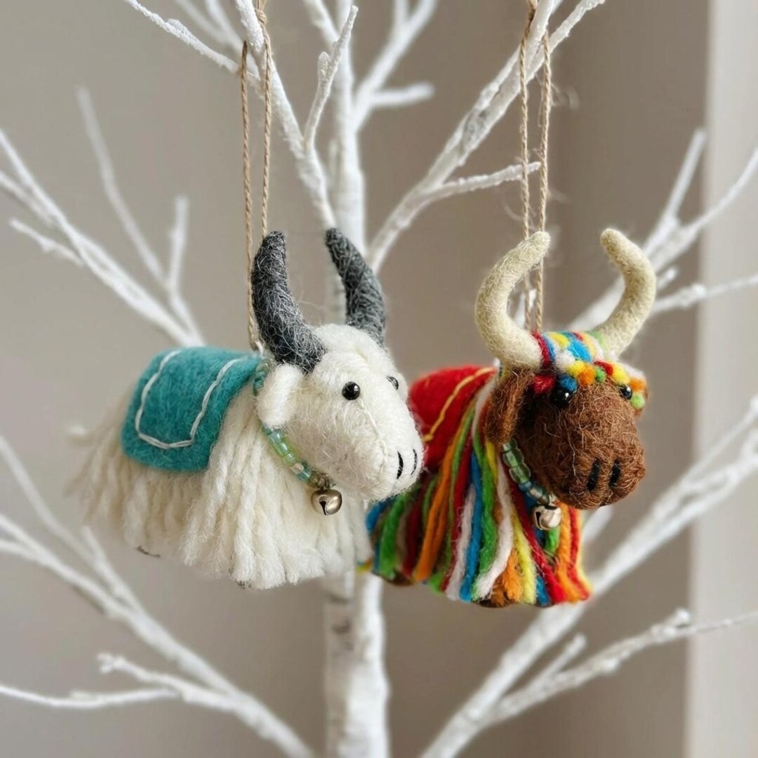 Handmade Wool Felt Yak Ornament – Whimsical Holiday Decor - Etsy