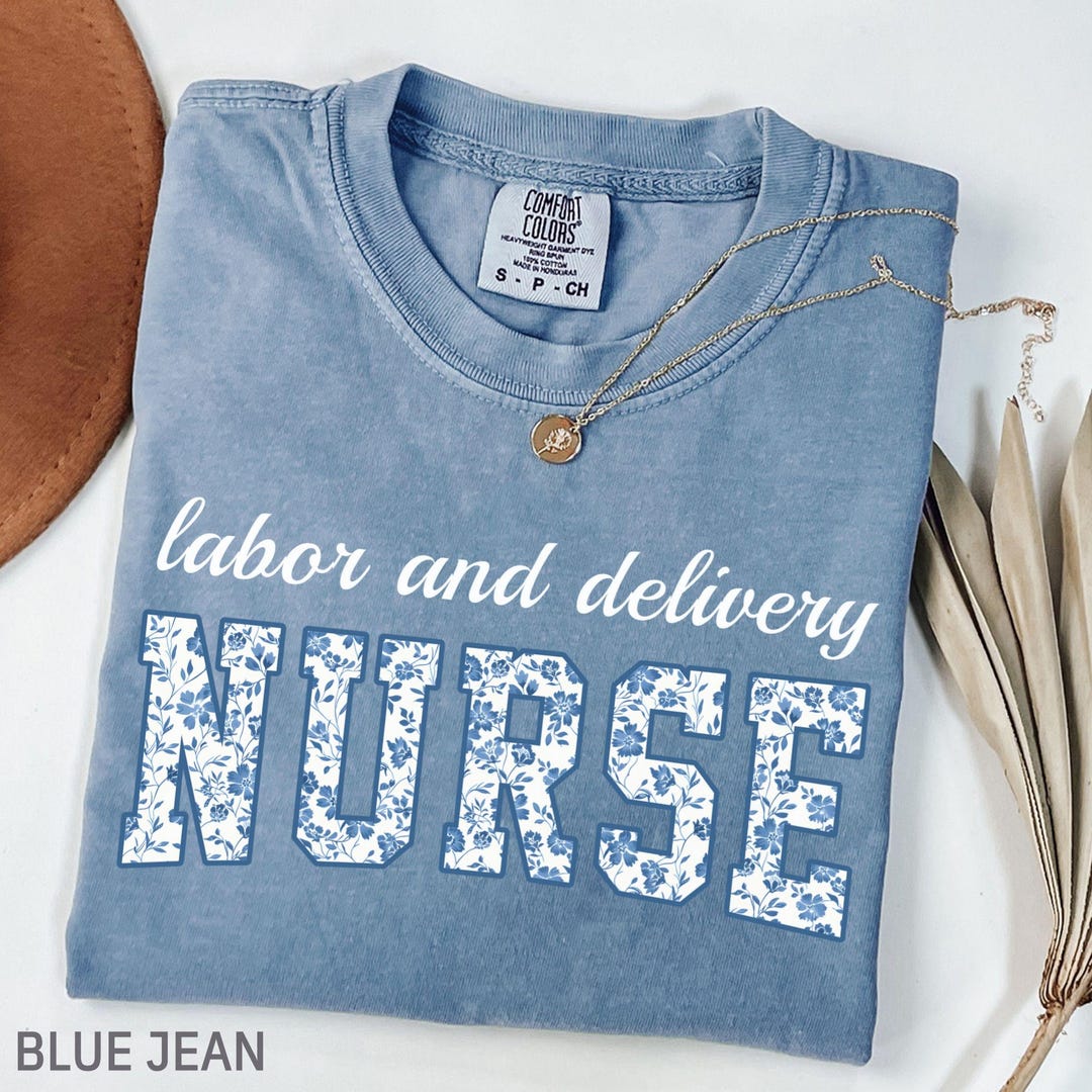 Comfort Colors® Toile Floral Labor and Delivery Nurse Shirt, New ...