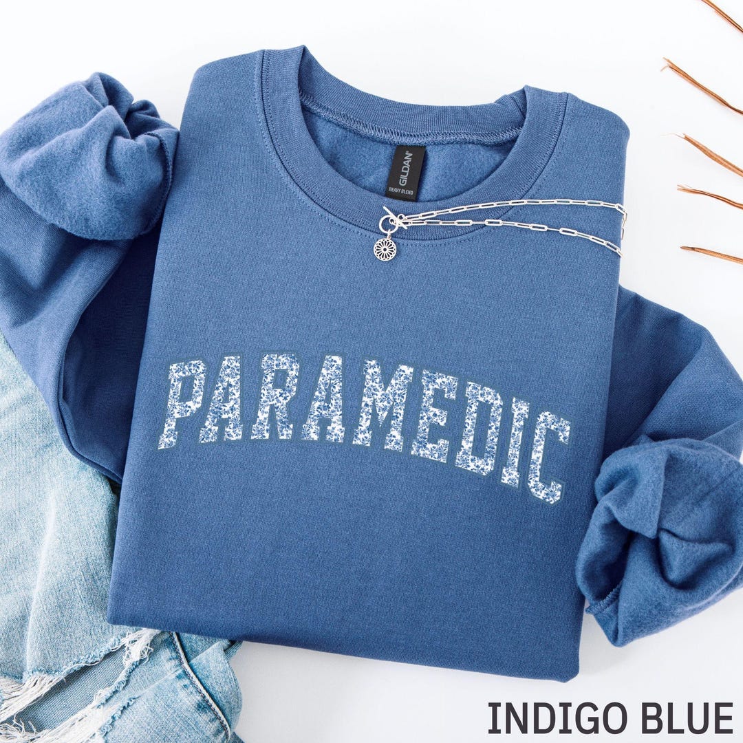 Paramedic Sweatshirt, Toile Floral Paramedic Sweatshirt, Paramedic Gift ...